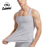 China Organic Cotton Men Workout Tank Top Bodybuilding Crop Gym Stringer Vest for sale