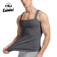 China Organic Cotton Men Workout Tank Top Bodybuilding Crop Gym Stringer Vest for sale