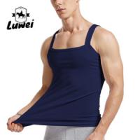 China Organic Cotton Men Workout Tank Top Bodybuilding Crop Gym Stringer Vest for sale