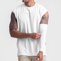 China Gym Training Men Workout Tank Top Singlet Cotton Hollow Breathable Vest for sale