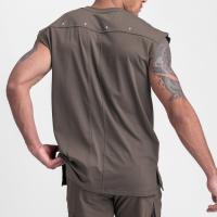 China Gym Training Men Workout Tank Top Singlet Cotton Hollow Breathable Vest for sale