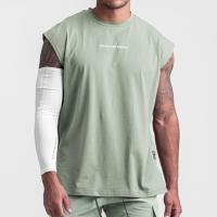 China Gym Training Men Workout Tank Top Singlet Cotton Hollow Breathable Vest for sale