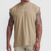 China Gym Training Men Workout Tank Top Singlet Cotton Hollow Breathable Vest for sale