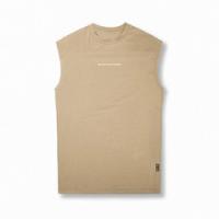 China Gym Training Men Workout Tank Top Singlet Cotton Hollow Breathable Vest for sale