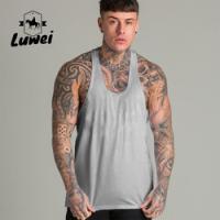 China Bodybuilding Men Workout Tank Top Hollow White Black Cotton Vest for sale