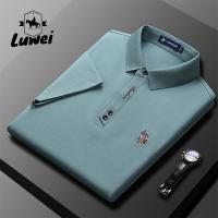 China Sublimated Cotton Polo T Shirts Men Knitted Sport Blank Fabric Shirts for sale
