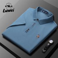 China Sublimated Cotton Polo T Shirts Men Knitted Sport Blank Fabric Shirts for sale