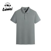 China Embroidery Logo Mens Polo T Shirts Breasted Cardigan Lattice Polyester for sale