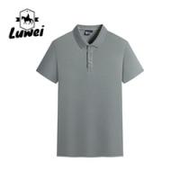 China Embroidery Logo Mens Polo T Shirts Breasted Cardigan Lattice Polyester for sale