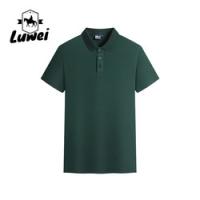 China Embroidery Logo Mens Polo T Shirts Breasted Cardigan Lattice Polyester for sale