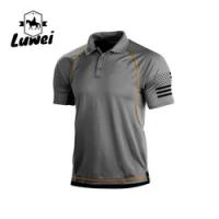 China Breathable Office Cotton Polo T Shirts Short Sleeved Wear Oversize Uniform for sale