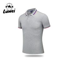 China Quick Drying Embroidered Polyester Polo Shirts Textured Lapel Short Sleeve for sale