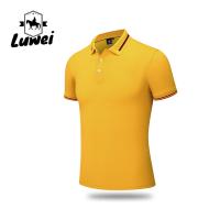 China Quick Drying Embroidered Polyester Polo Shirts Textured Lapel Short Sleeve for sale