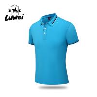 China Quick Drying Embroidered Polyester Polo Shirts Textured Lapel Short Sleeve for sale