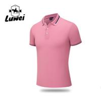China Quick Drying Embroidered Polyester Polo Shirts Textured Lapel Short Sleeve for sale