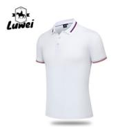 China Quick Drying Embroidered Polyester Polo Shirts Textured Lapel Short Sleeve for sale