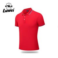 China Quick Drying Embroidered Polyester Polo Shirts Textured Lapel Short Sleeve for sale