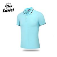 China Quick Drying Embroidered Polyester Polo Shirts Textured Lapel Short Sleeve for sale