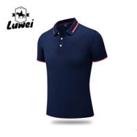 China Quick Drying Embroidered Polyester Polo Shirts Textured Lapel Short Sleeve for sale