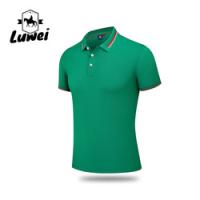 China Quick Drying Embroidered Polyester Polo Shirts Textured Lapel Short Sleeve for sale