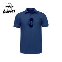 China Knitted Polyester Cotton Polo T Shirts Breathable Short Sleeve For Men for sale