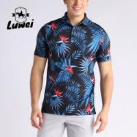 China Spring Sublimated Embroidery Polo Shirts Polyester Formal Short Sleeve for sale