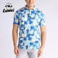 China Spring Sublimated Embroidery Polo Shirts Polyester Formal Short Sleeve for sale