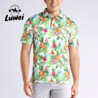 China Spring Sublimated Embroidery Polo Shirts Polyester Formal Short Sleeve for sale