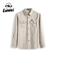 China Plus Size Men Shirts Apparel Palm Panel Striped Print Long Sleeves for sale