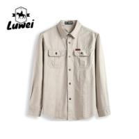 China Plus Size Men Shirts Apparel Palm Panel Striped Print Long Sleeves for sale