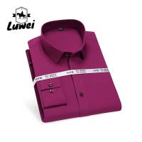 China Men Long Sleeve Business Shirts Single Button Casual Plaid Striped Shirt for sale