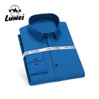 China Men Long Sleeve Business Shirts Single Button Casual Plaid Striped Shirt for sale
