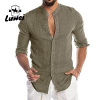 China Casual Men Shirts Apparel Cotton Single Breasted Long Sleeve Print Shirts for sale