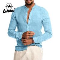 China Casual Men Shirts Apparel Cotton Single Breasted Long Sleeve Print Shirts for sale