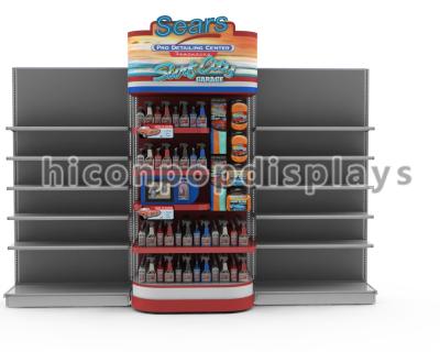 China 6 Layer Custom Retail Store Fixtures Cold Rolled Metal Display Shelving for sale