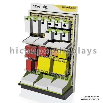 China Gridwall POP Merchandise Displays Double Sided Floor Standing for sale