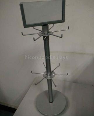 China Jewelry Countertop Spinner Display Racks Rotating With Hooks for sale