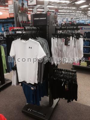 China Sportswear Free Standing Clothing Store Fixtures / Display Racks For Retail Stores for sale