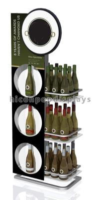 China Flooring Wine Display Stand 3 Tier Display Racks For Retail Stores for sale