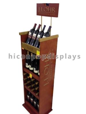 China Retail Wood Wine Display Stand Merchandising Displays Fixtures for sale