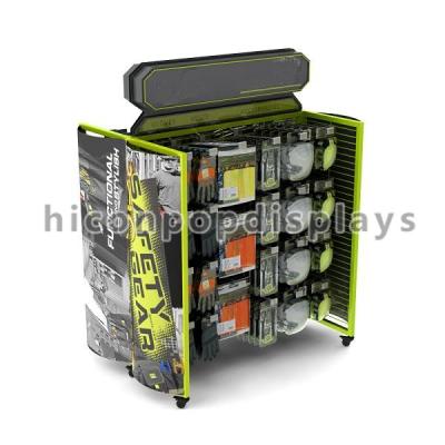 China Flooring Custom Sign Metal Display Stand For Industrial Safety Gears for sale