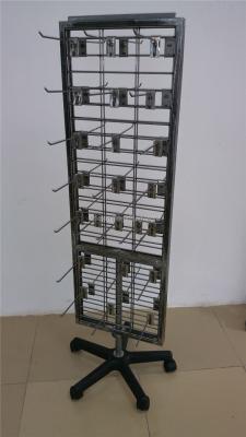 China Metal Wire Grid Display Racks , Flooring Double Sided Display Stand Shelving for sale