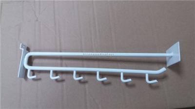 China 6 Hooks Metal Accessories Display Rack , 6mm Wire Display Hanging Hooks for sale
