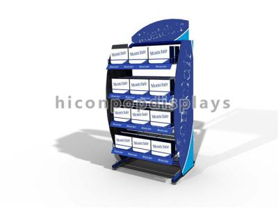 China Pharmacy Store Shelving Metal Retail Gondola Shelving With 4 Tier Wire Holder for sale
