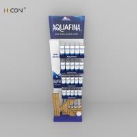 China 5-Tier Wine Display Stand Metal Drinks Water Display Stand with Wood Box for sale