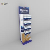 China 5-Tier Wine Display Stand Metal Drinks Water Display Stand with Wood Box for sale