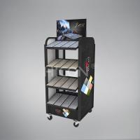 China Custom Movable Double Sided Tile Display Racks 4-tier Tile Stand Display Free Standing for sale
