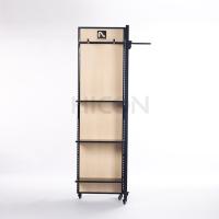 China Apparel Retail Store 4 Caster Clothing Rack Free Standing Clothing Display Rack for sale