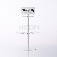 China Metal Display For Socks Countertop 2-tier Sock Retail Store Display Stand for sale