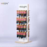 China Freestanding Retail Display Stands 2-way Wooden Store Socks Display Stand for sale